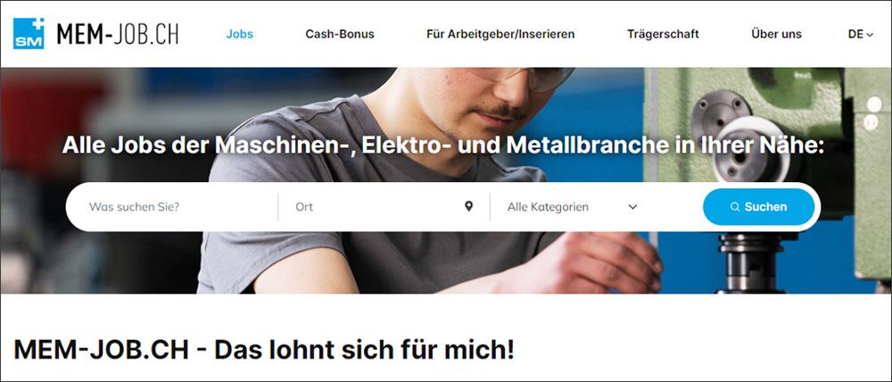 MEM-JOB.CH: schweizweite Stellenbörse für...| Mirabit AG